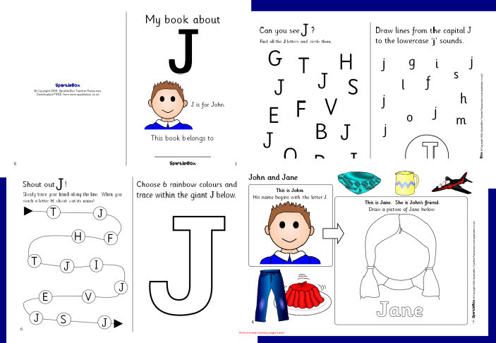 My book about capital ‘J’ (SB2851) - SparkleBox