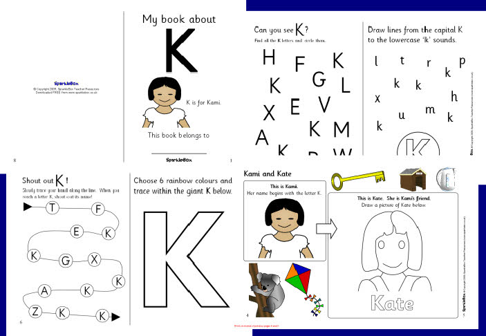 My book about capital ‘K’ (SB2882) - SparkleBox