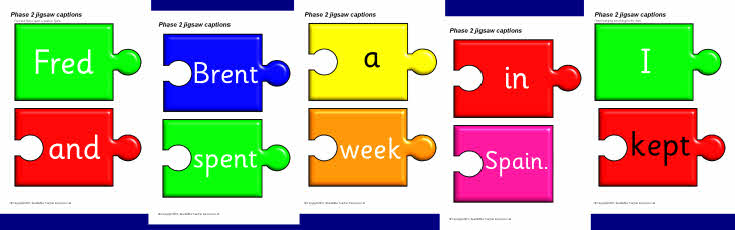 Phase 4 sentences on jigsaw pieces (SB3011) - SparkleBox