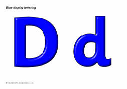 Blue display lettering (SB3027) - SparkleBox