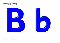 Blue display lettering (SB3027) - SparkleBox