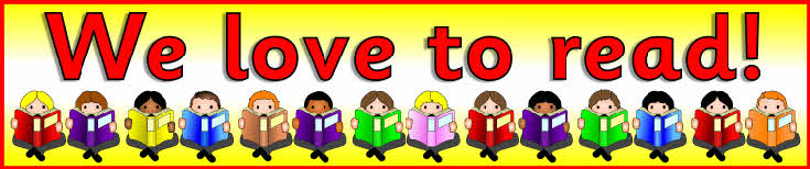 We love to read! display banner (SB3037) - SparkleBox