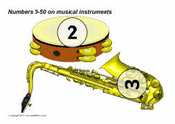 Numbers 0-50 on musical instruments (SB3047) - SparkleBox