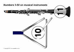 Numbers 0-50 on musical instruments (SB3047) - SparkleBox