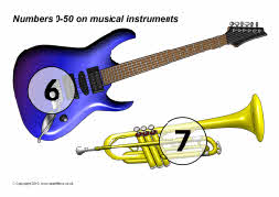 Numbers 0-50 on musical instruments (SB3047) - SparkleBox
