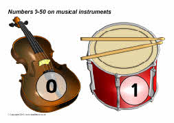 Numbers 0-50 on musical instruments (SB3047) - SparkleBox