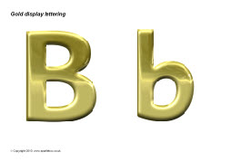 Gold display lettering (SB3081) - SparkleBox