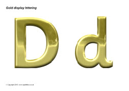 Gold display lettering (SB3081) - SparkleBox