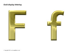 Gold display lettering (SB3081) - SparkleBox