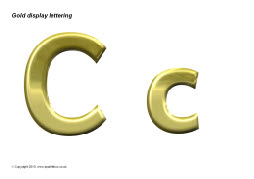 Gold display lettering (SB3081) - SparkleBox