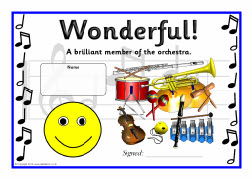 Orchestra certificates (SB3097) - SparkleBox