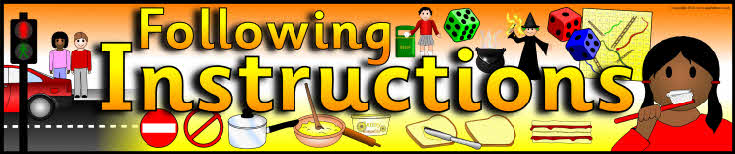 Instructions/Following Instructions display banners (SB3110) - SparkleBox