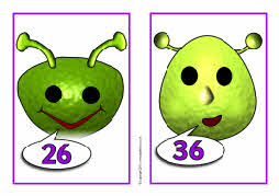 Counting in 10s from 6 alien flash cards (SB3103) - SparkleBox