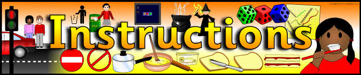 Instructions/Following Instructions display banners (SB3110) - SparkleBox