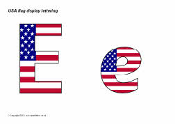 USA flag display lettering (SB3137) - SparkleBox