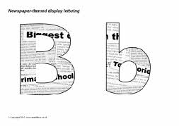 Newspaper-themed display lettering (SB3136) - SparkleBox