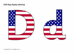 USA flag display lettering (SB3137) - SparkleBox