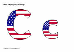 USA flag display lettering (SB3137) - SparkleBox