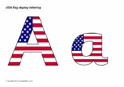 USA flag display lettering (SB3137) - SparkleBox
