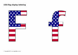 USA flag display lettering (SB3137) - SparkleBox