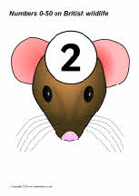 Numbers 0-50 on British wildlife (SB3141) - SparkleBox