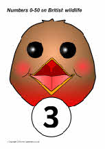 Numbers 0-50 on British wildlife (SB3141) - SparkleBox