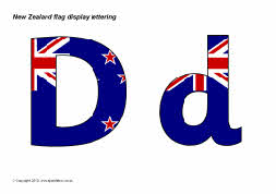 New Zealand flag display lettering (SB3158) - SparkleBox