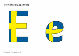 Swedish flag display lettering (SB3165) - SparkleBox