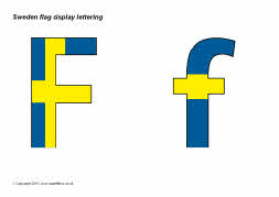Swedish flag display lettering (SB3165) - SparkleBox