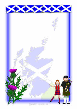 St Andrew’s Day A4 page borders (SB3183) - SparkleBox