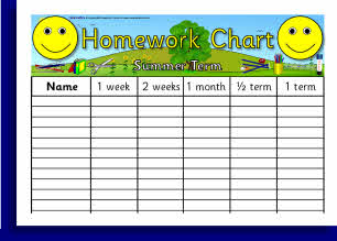 Homework record wall charts (SB3193) - SparkleBox