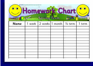 Homework record wall charts (SB3193) - SparkleBox