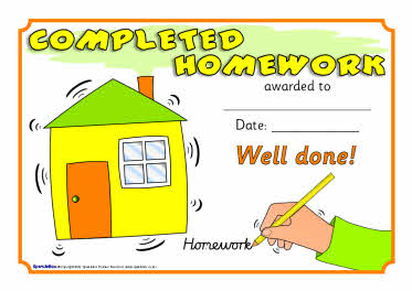 Homework certificates (SB3191) - SparkleBox