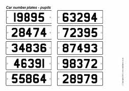 Teacher and pupil number plates (SB3202) - SparkleBox