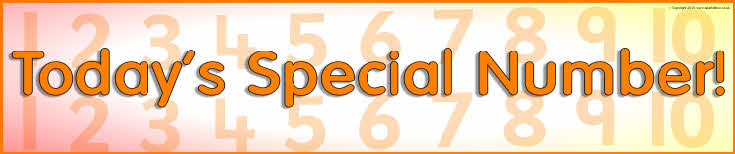 Today’s special number banner and poster (SB3201) - SparkleBox