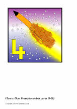 15cm x 15cm firework number cards 0-30 (SB3207) - SparkleBox