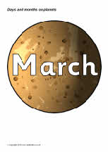 Days and months on planets (SB3214) - SparkleBox