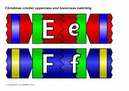 Christmas cracker uppercase and lowercase matching (SB3246) - SparkleBox