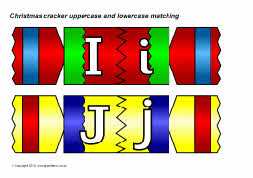 Christmas cracker uppercase and lowercase matching (SB3246) - SparkleBox