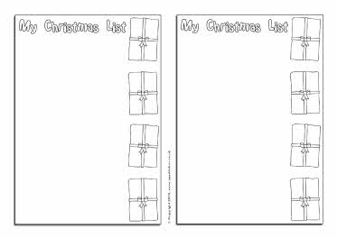 Christmas list writing frames (SB3249) - SparkleBox