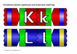 Christmas cracker uppercase and lowercase matching (SB3246) - SparkleBox