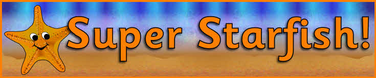 Super Starfish! display banner (SB3256) - SparkleBox