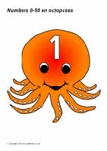 Numbers 0-50 on octopuses (SB3264) - SparkleBox