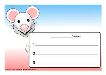 Mouse-themed target sheets (SB3281) - SparkleBox