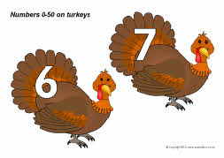 Numbers 0-50 on turkeys (SB3308) - SparkleBox