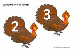 Numbers 0-50 on turkeys (SB3308) - SparkleBox