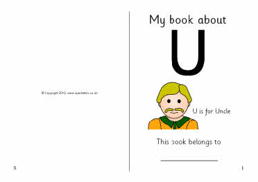 My book about capital ‘U’ (SB3329) - SparkleBox