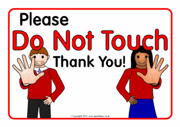 Please Do Not Touch signs (SB3345) - SparkleBox