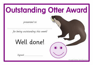 Otter certificates (SB3385) - SparkleBox
