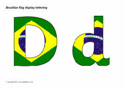 Brazilian flag display lettering (SB3384) - SparkleBox